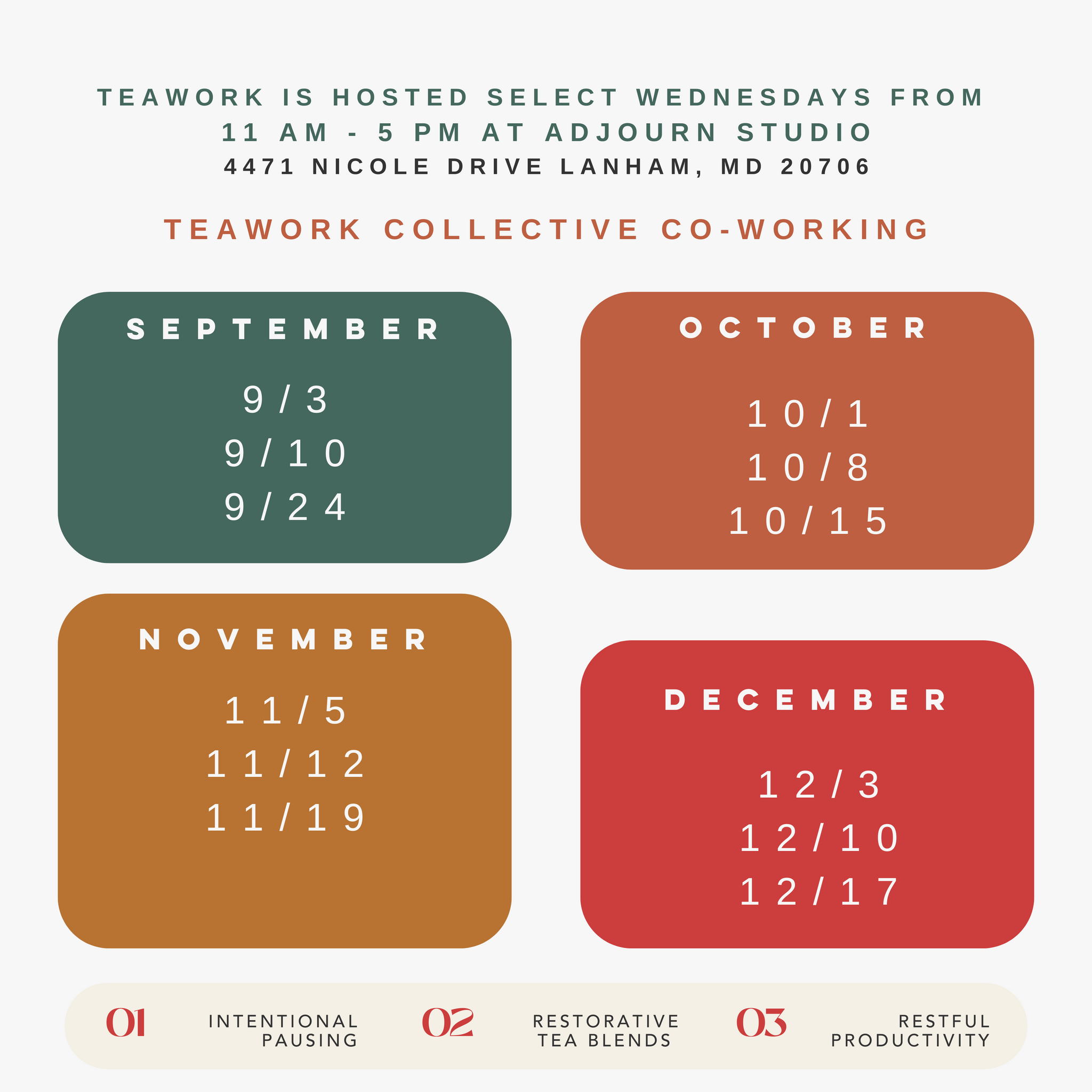 TeaWork – Adjourn Teahouse